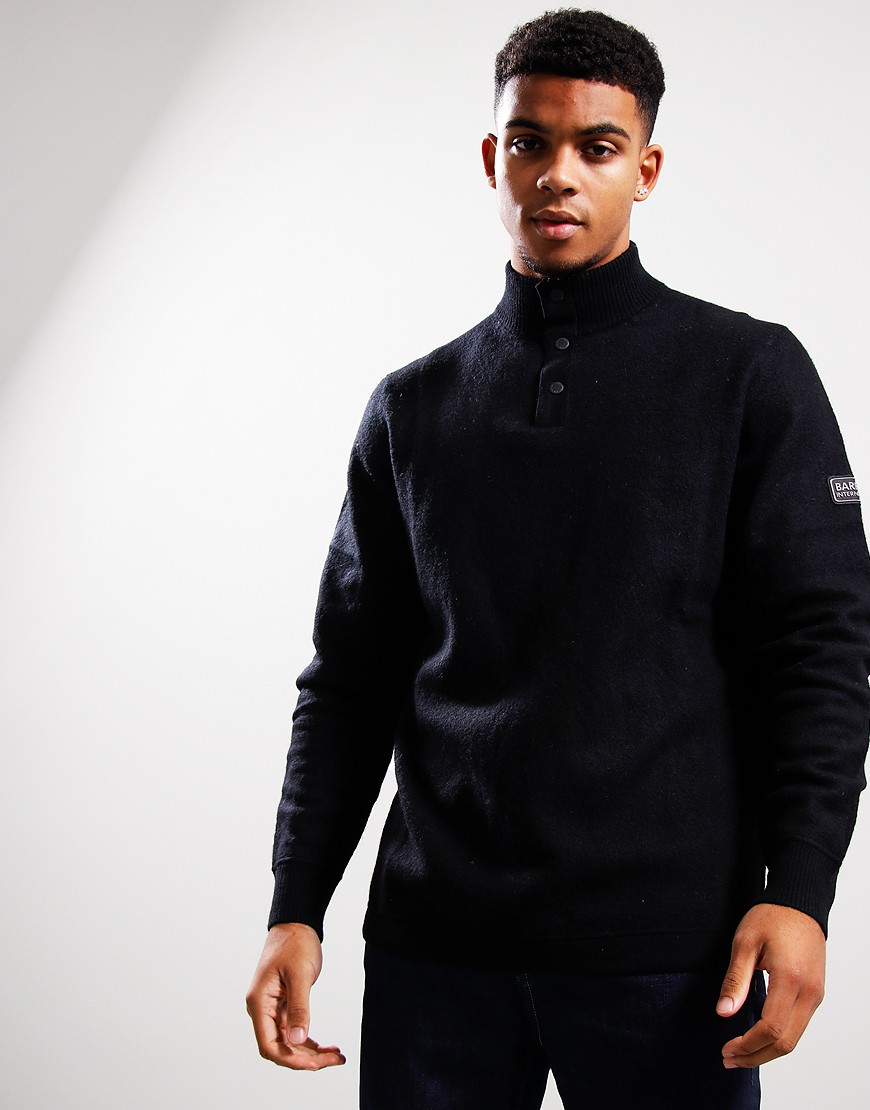 Barbour International Steele Knit Black - Terraces Menswear