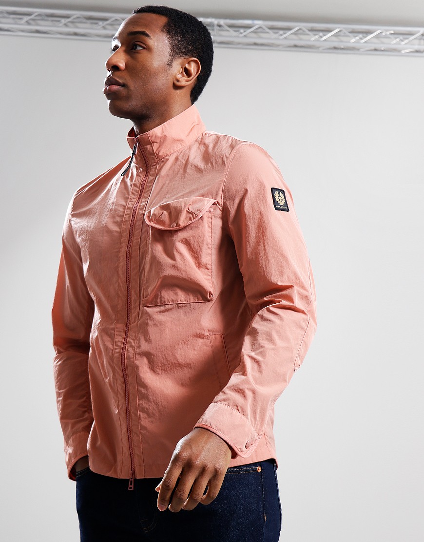 Belstaff Quarter Overshirt Rust Pink - Terraces Menswear