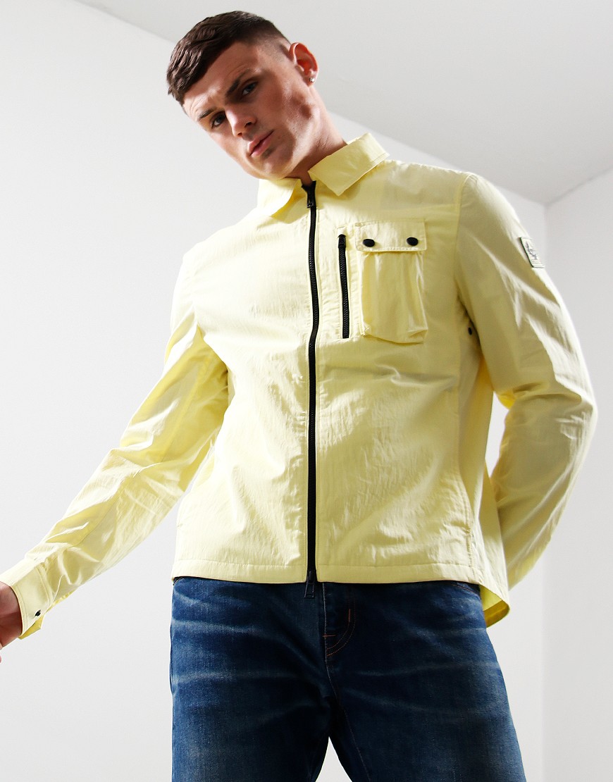 Belstaff Rail Overshirt Lemon Yellow - Terraces Menswear