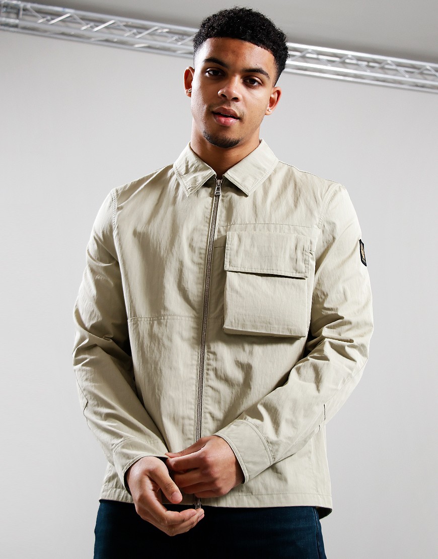 Belstaff Runner Overshirt Echo Green - Terraces Menswear