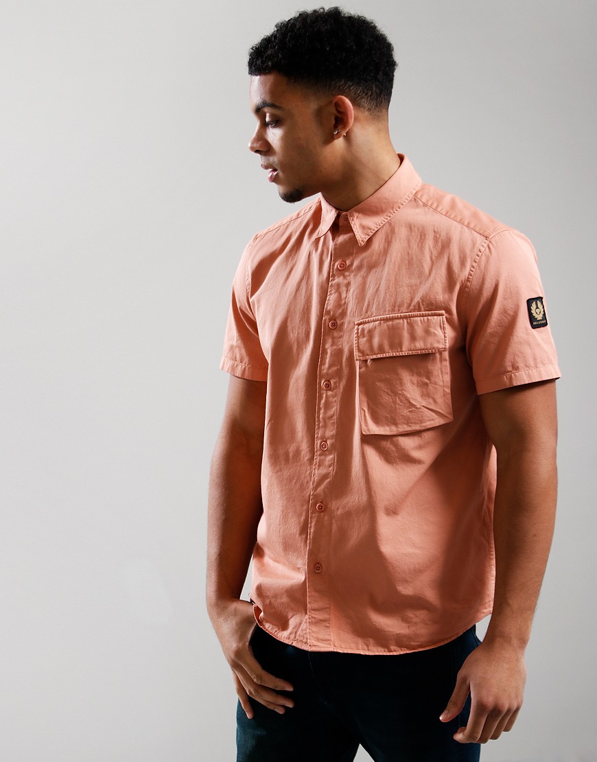 Belstaff Scale Shirt Rust Pink - Terraces Menswear