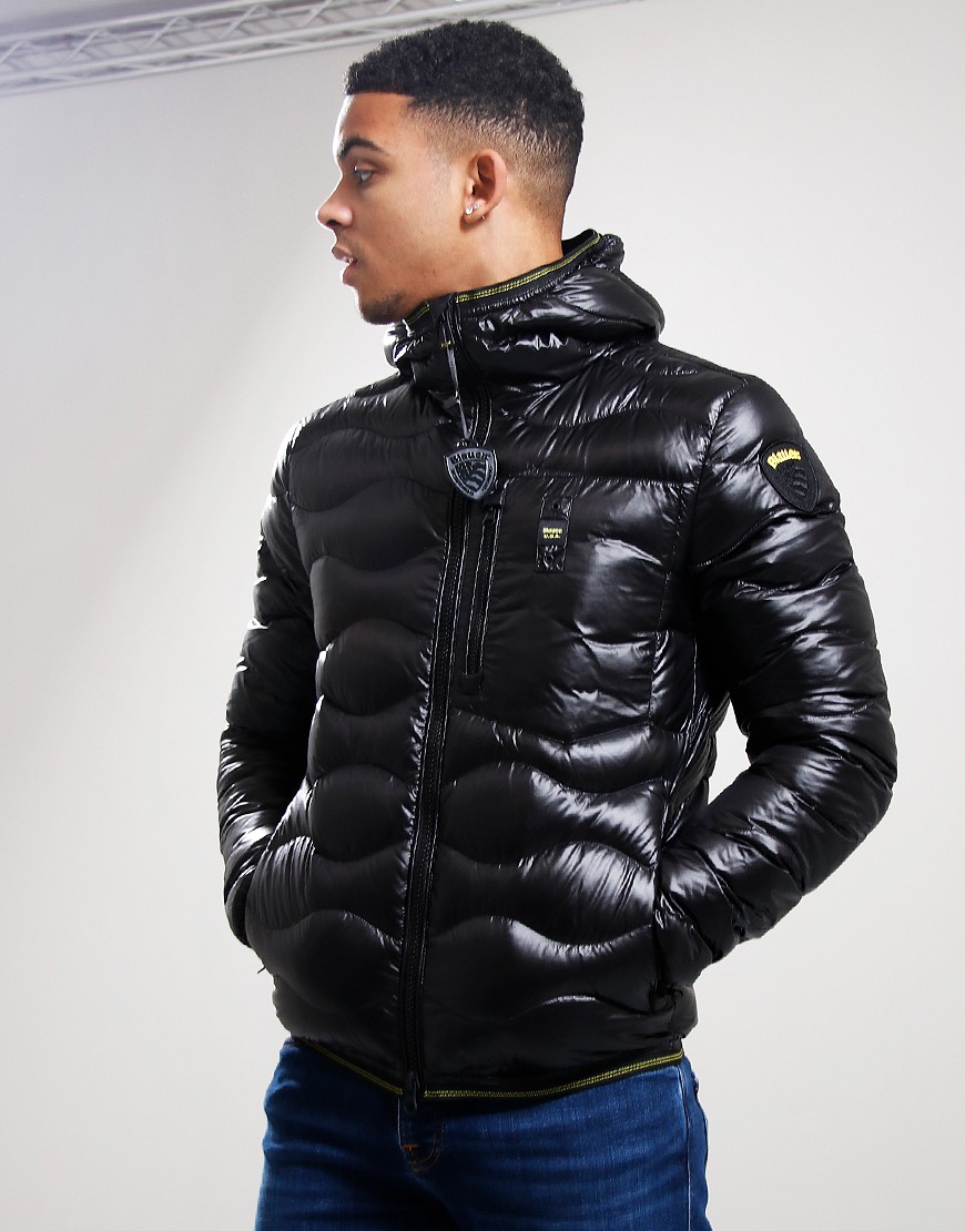 Blauer Wave Micro Jacket Black - Terraces Menswear