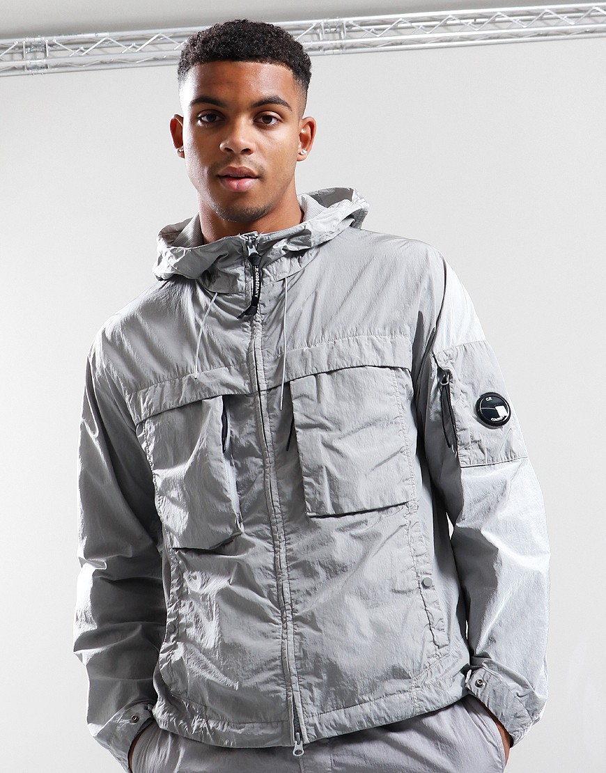 C.P. Company Chrome-R Hooded Jacket Drizzle - Terraces Menswear