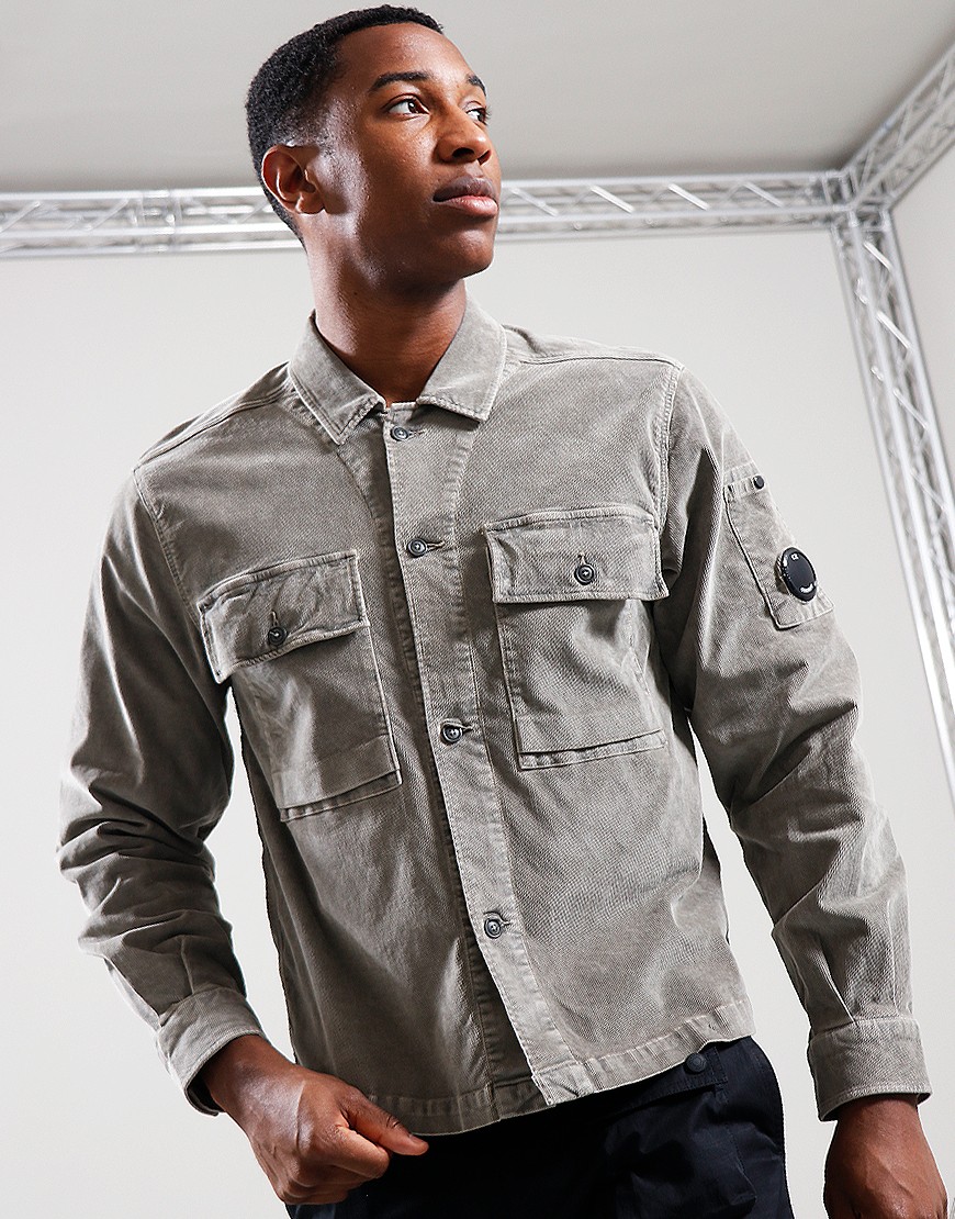 C.P. Company Cord Shirt Walnut - Terraces Menswear