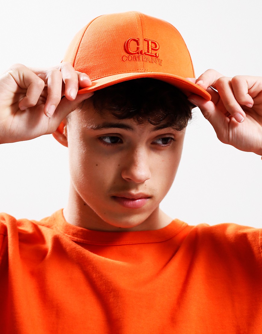 C.P.Company Kids Gabardine Goggle Cap Harvest Pumpkin - Terraces Menswear