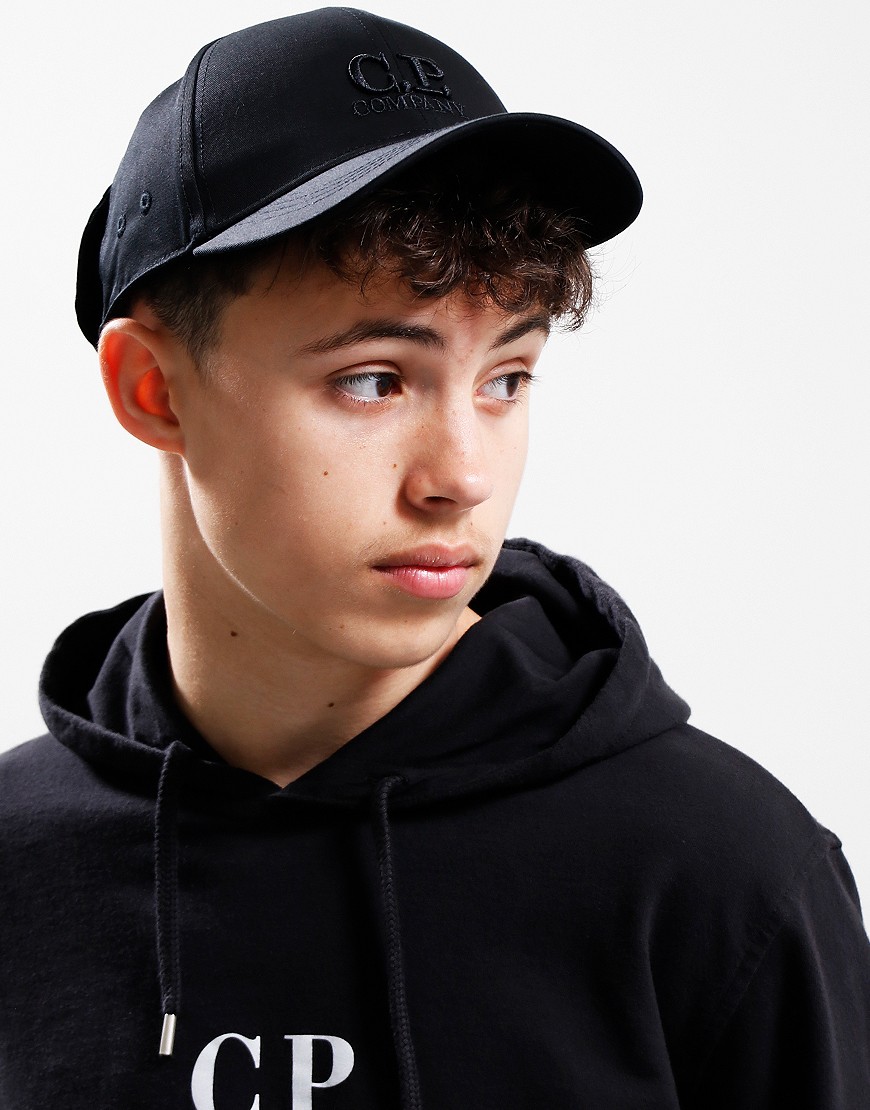 C.P. Company Kids Gabardine Goggle Cap Black - Terraces Menswear