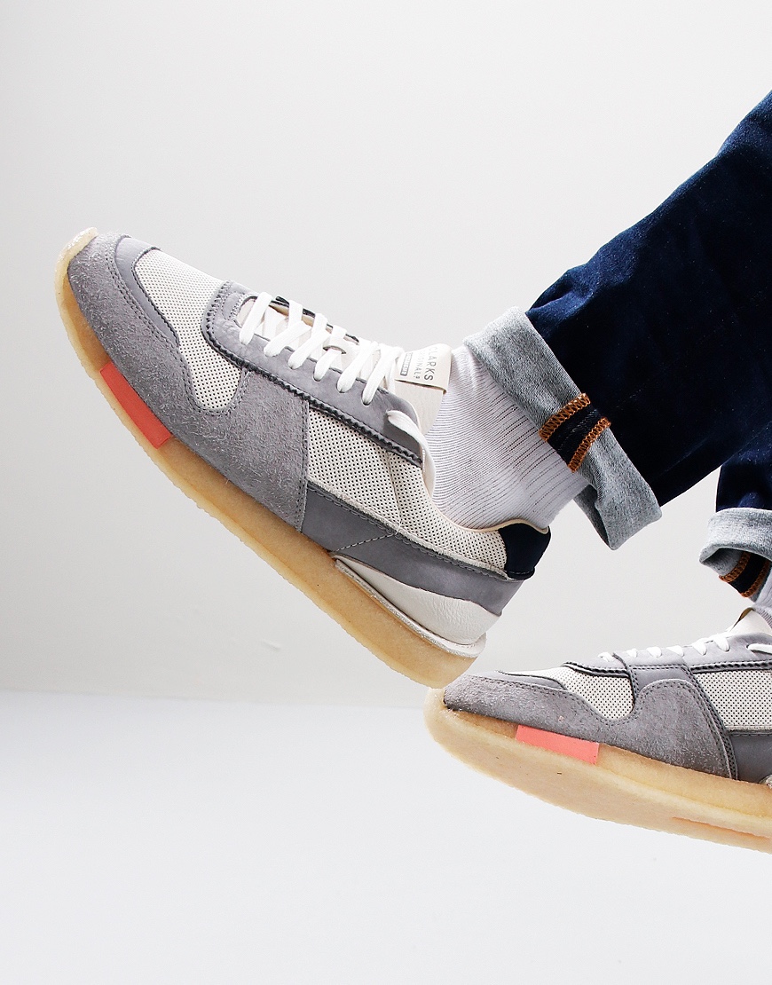 Clarks Originals Tor Run Trainers Grey/White - Terraces Menswear