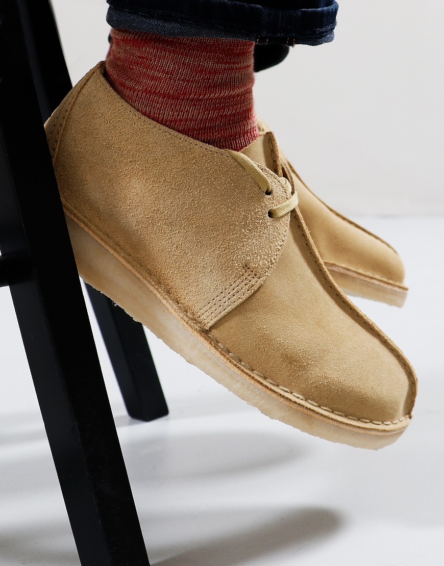 Clarks Originals Desert Trek Shoes Maple Combi - Terraces Menswear