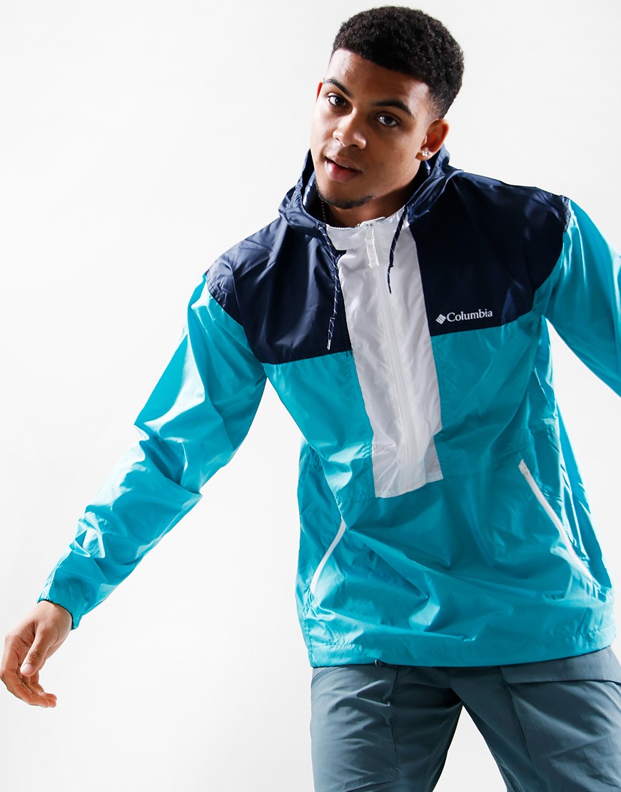 Columbia Flash Challenger Anorak Bright Aqua/Navy - Terraces Menswear
