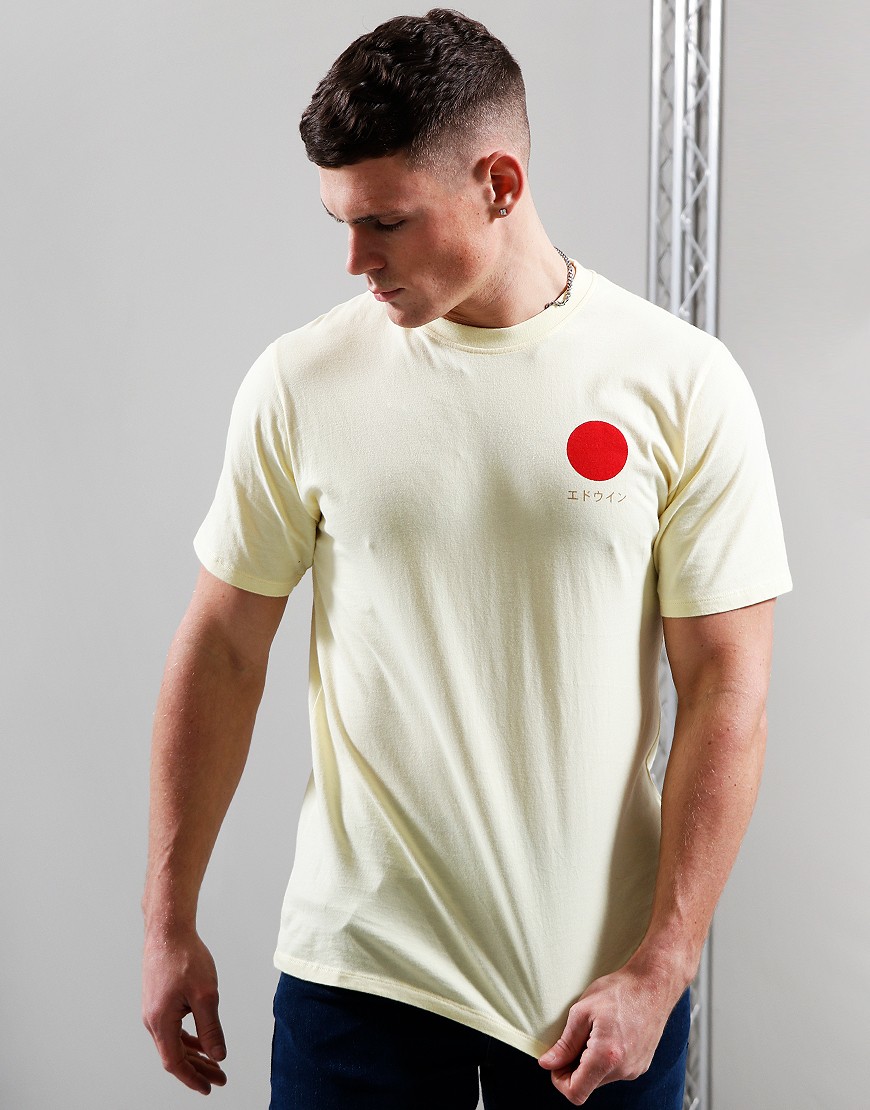 EDWIN Japanese Sun T-Shirt Tender Yellow - Terraces Menswear