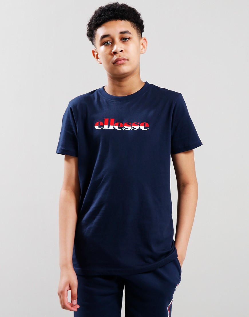 Ellesse Kids Zanzi T-Shirt Navy - Terraces Menswear