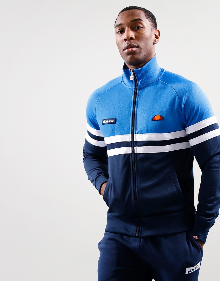 Ellesse Rimini Track Top Blue Navy White - Terraces Menswear