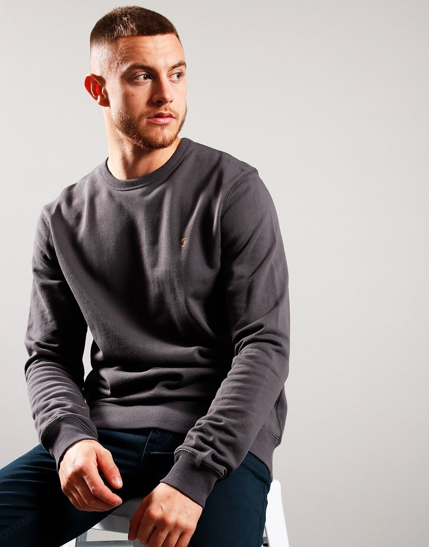 Farah Tim Crew Sweat Farah Grey - Terraces Menswear