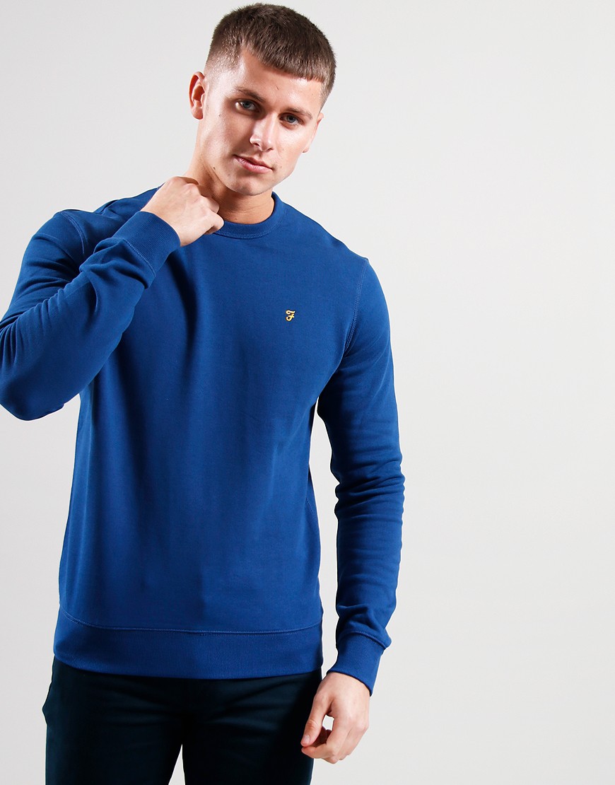 Farah Tim Sweat Blue Peony - Terraces Menswear
