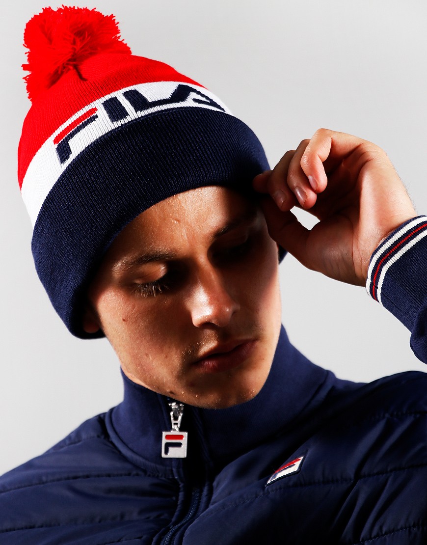 FILA Vintage Kato Hat Peacoat/Red/White - Terraces Menswear