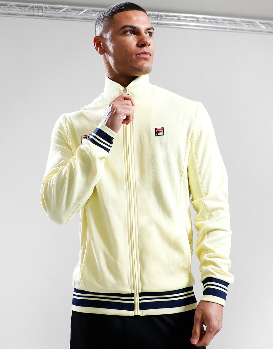 Fila Vintage Rupert Settanta Track Top Lemon/Navy - Terraces Menswear