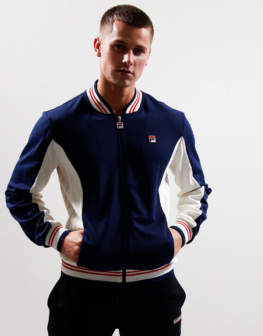 FILA Vintage Settanta Track Top Navy/Gardenia/Red - Terraces Menswear