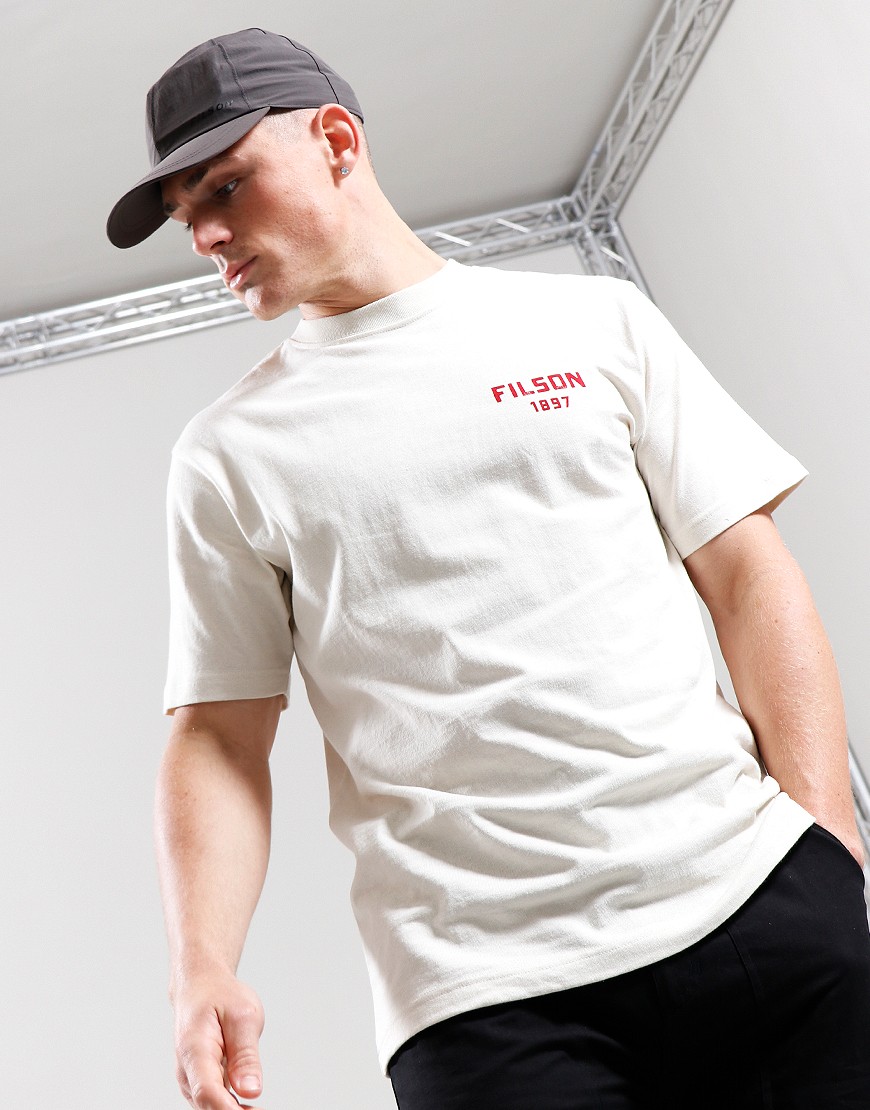 Filson Frontier Graphic T-Shirt Silver Birch/Savy Red - Terraces Menswear