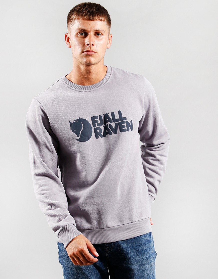 Fjällräven Logo Sweater Flint Grey - Terraces Menswear