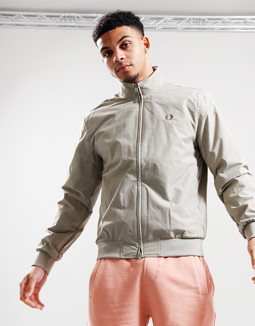 Fred Perry Brentham Jacket Warm Grey - Terraces Menswear