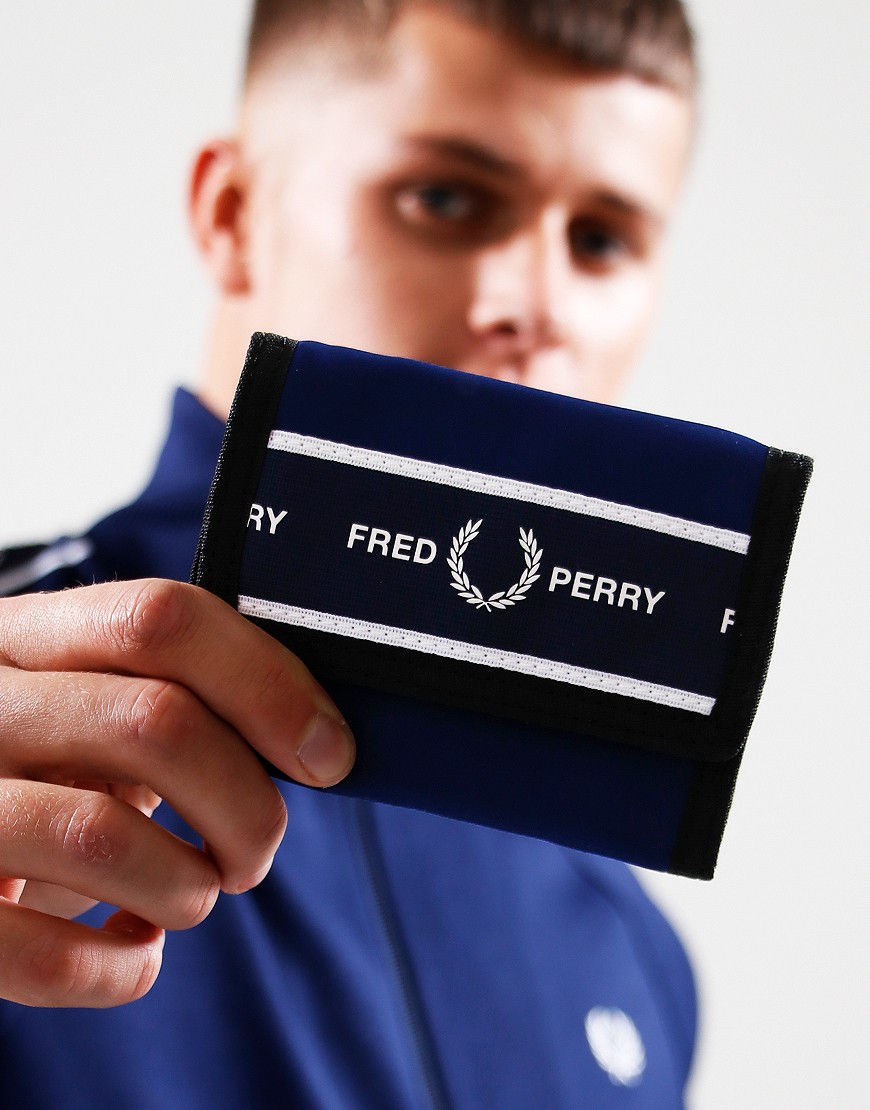 Fred Perry Graphic Velcro Wallet French Navy - Terraces Menswear