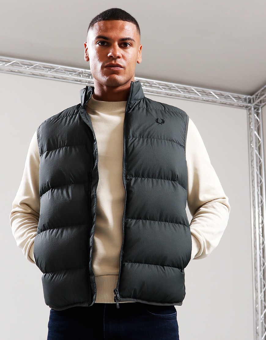 Fred Perry Insulated Gilet Field Green - Terraces Menswear