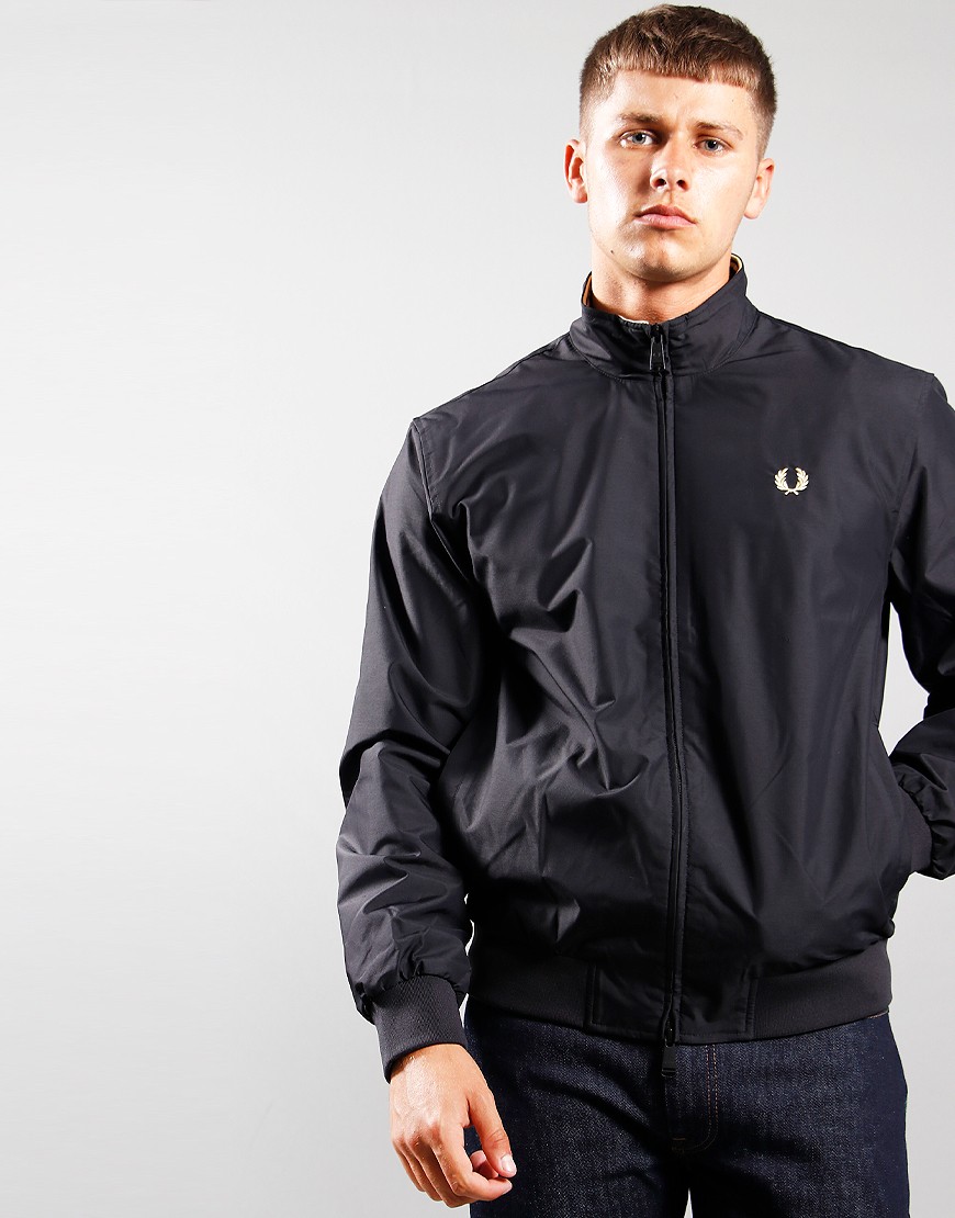 Fred Perry Brentham Jacket Black - Terraces Menswear
