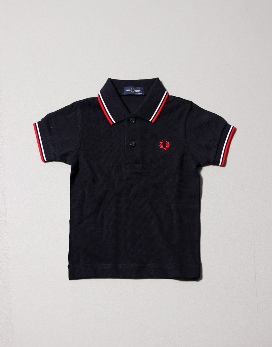 Fred Perry Baby Polo Shirt Navy/White - Terraces Menswear