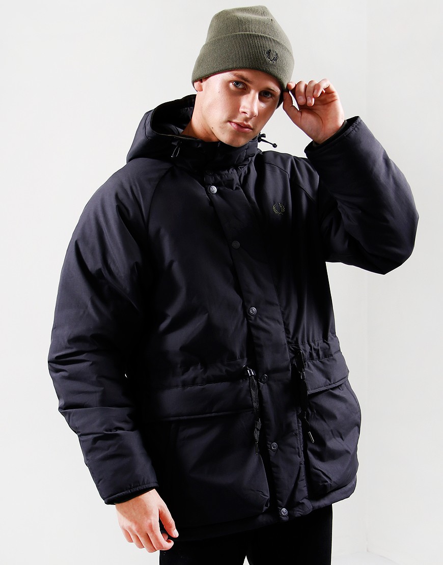 Fred Perry Padded Jacket Black - Terraces Menswear
