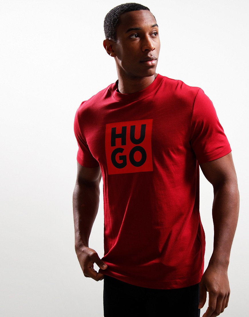 Hugo Daltor T Shirt Dark Red Terraces Menswear