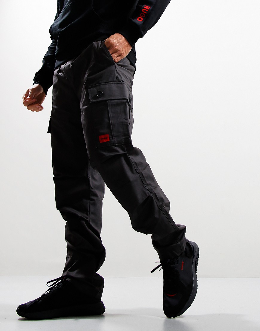 HUGO Garlo233 Cargo Pants Dark Grey - Terraces Menswear