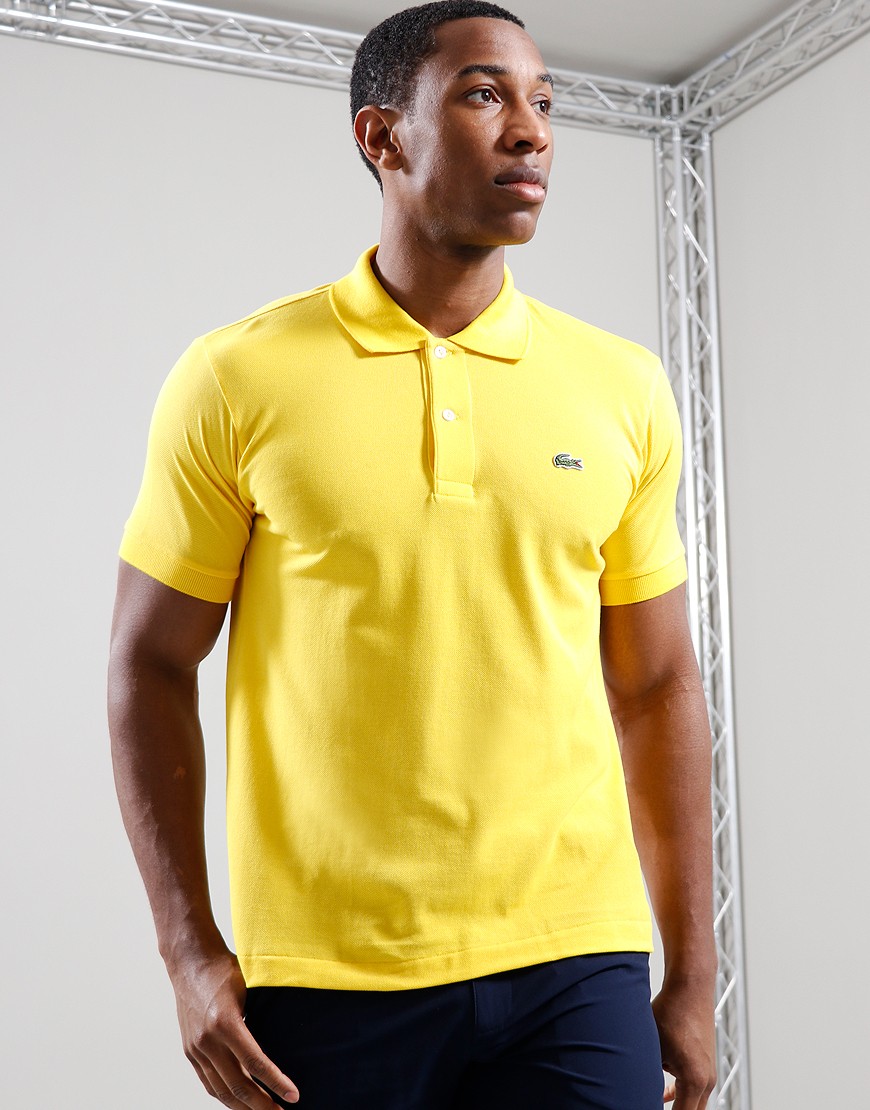 Lacoste Best L1212 Polo Shirt Yellow - Terraces Menswear