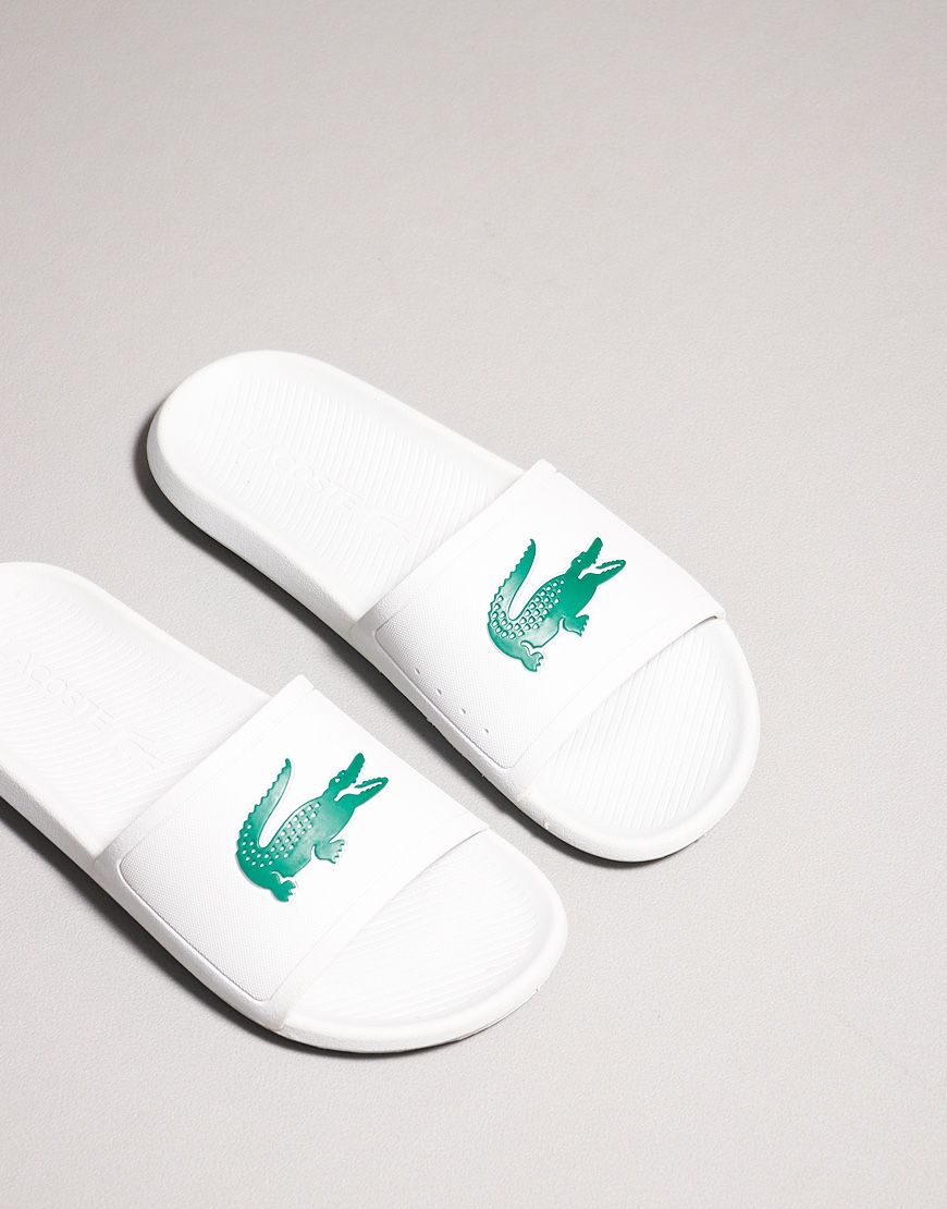 Lacoste Croc Slide White/Green - Terraces Menswear