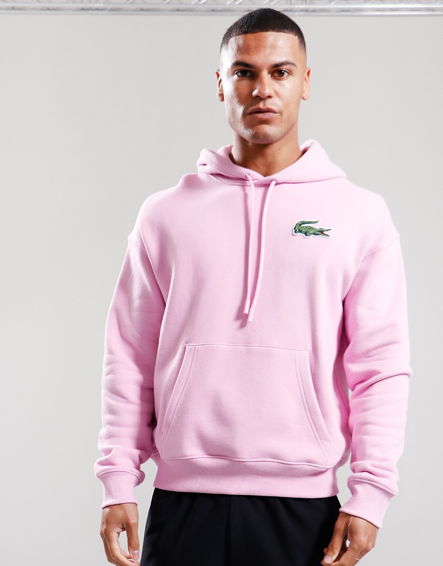 Lacoste Large Croc Hoodie Pink - Terraces Menswear
