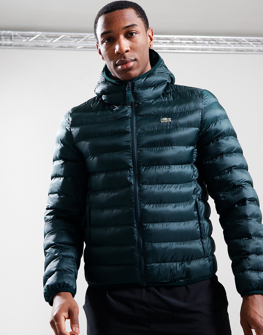 Lacoste Quilted Hooded Jacket Sinople - Terraces Menswear