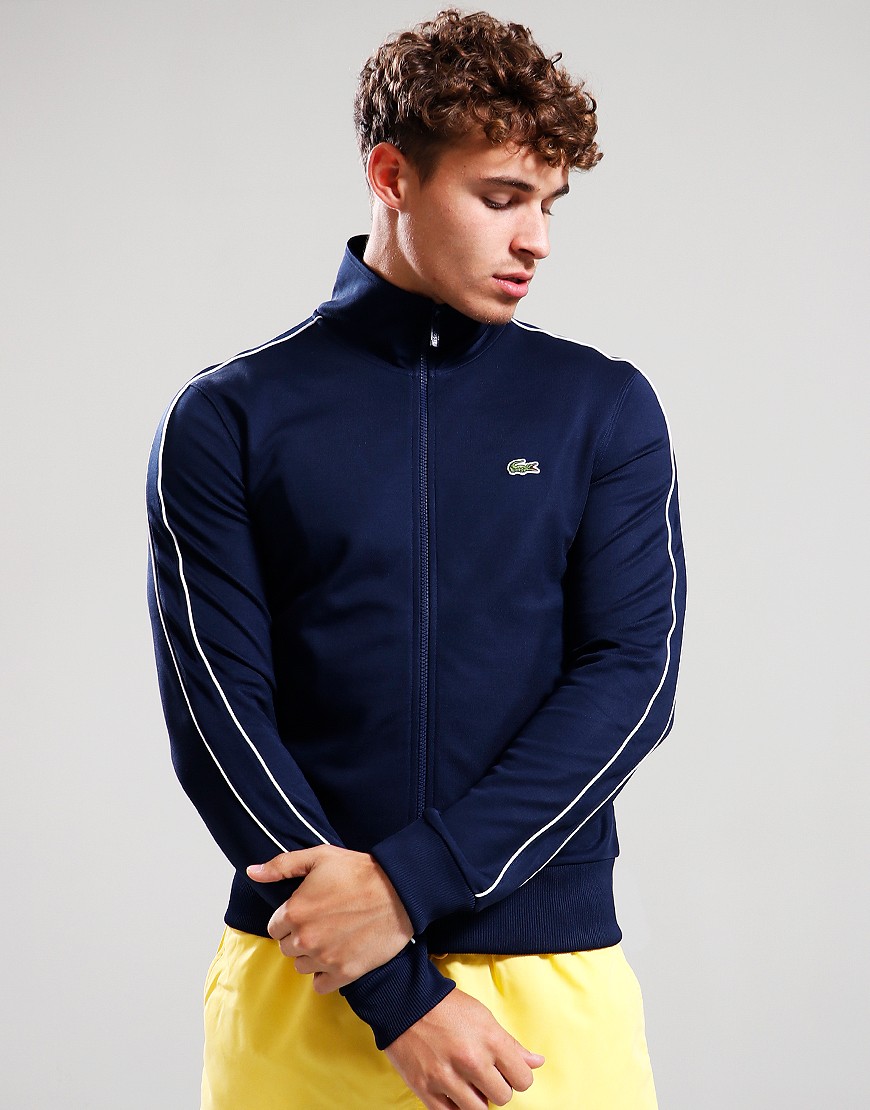 Lacoste Paris Pique Track Jacket Navy Blue - Terraces Menswear