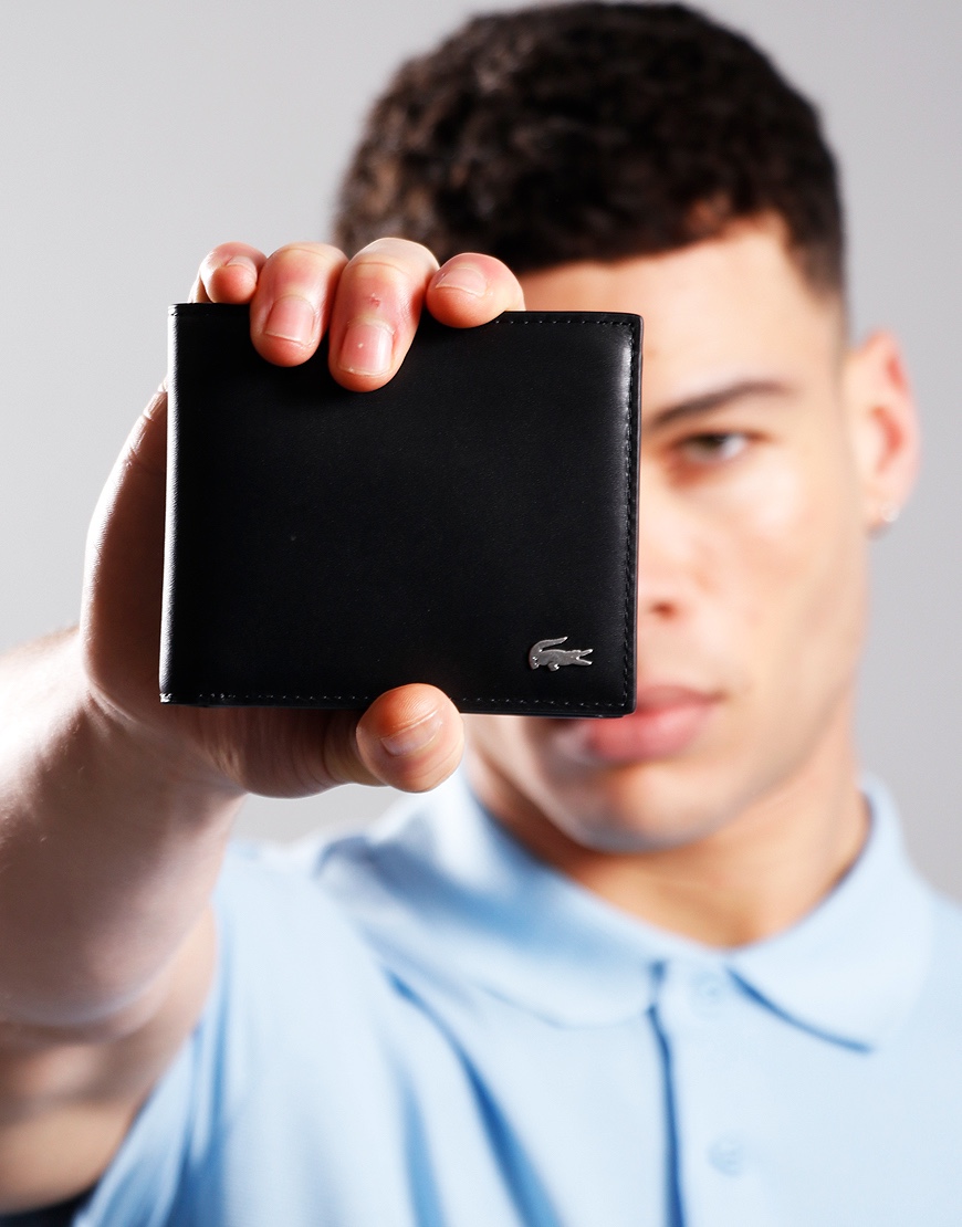 Lacoste Fitzgerald Leather Wallet Black - Terraces Menswear