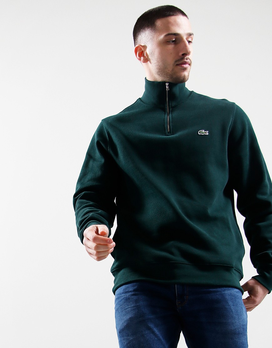 Lacoste 1/4 Zip Sweat Sinople - Terraces Menswear