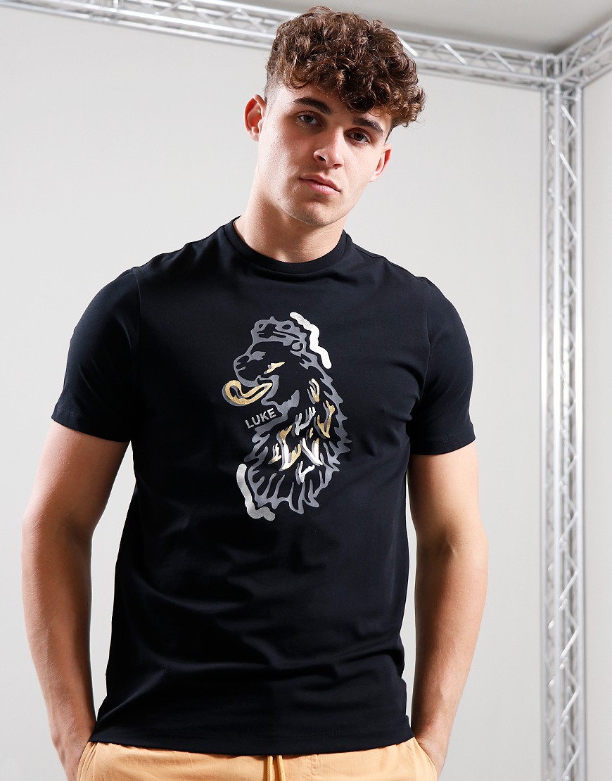 Luke 1977 Marseille Lux T-shirt Black - Terraces Menswear