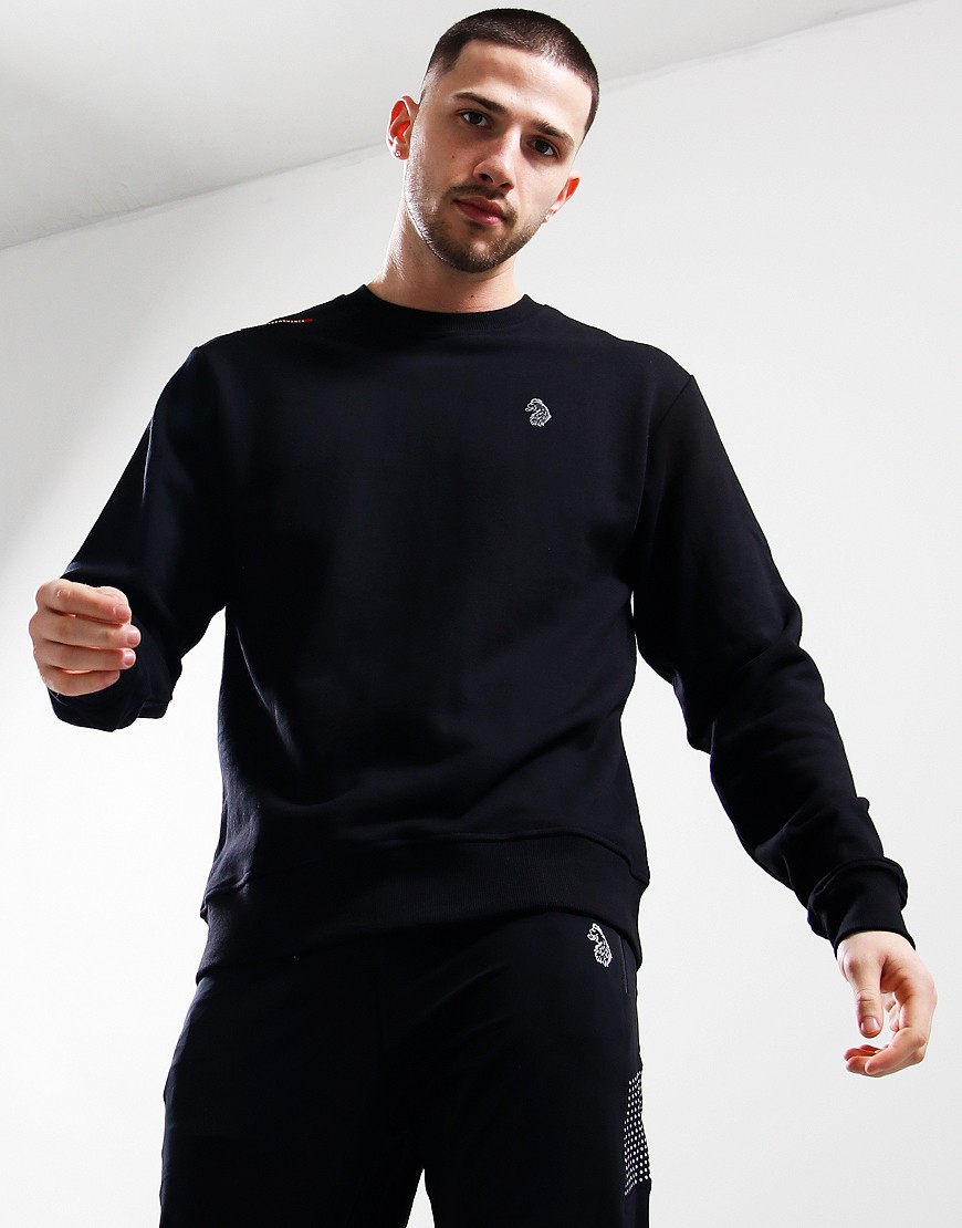 LUKE 1977 Mass Crew Sweat Jet Black - Terraces Menswear