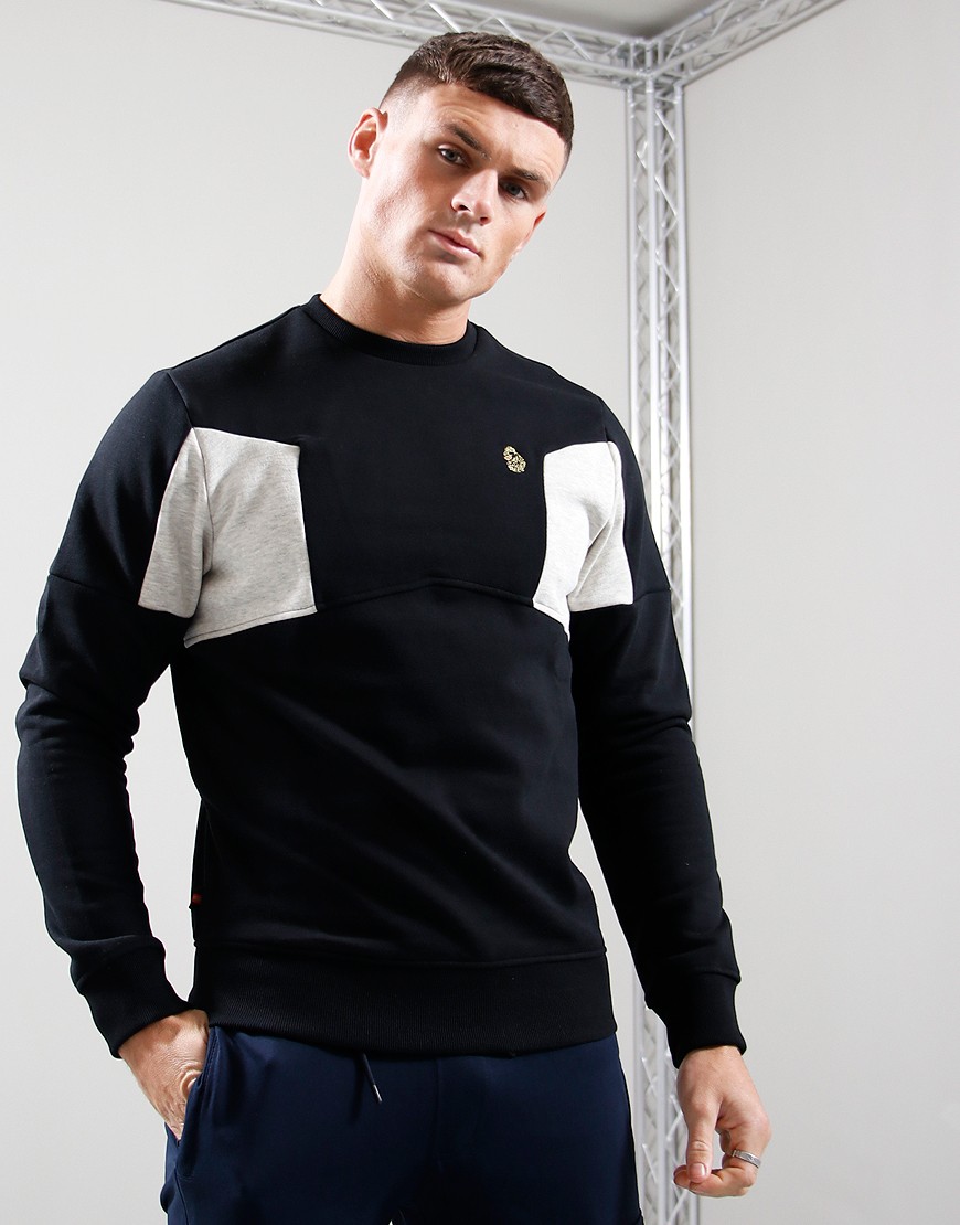 Luke 1977 Monaco Sweat Jet Black - Terraces Menswear