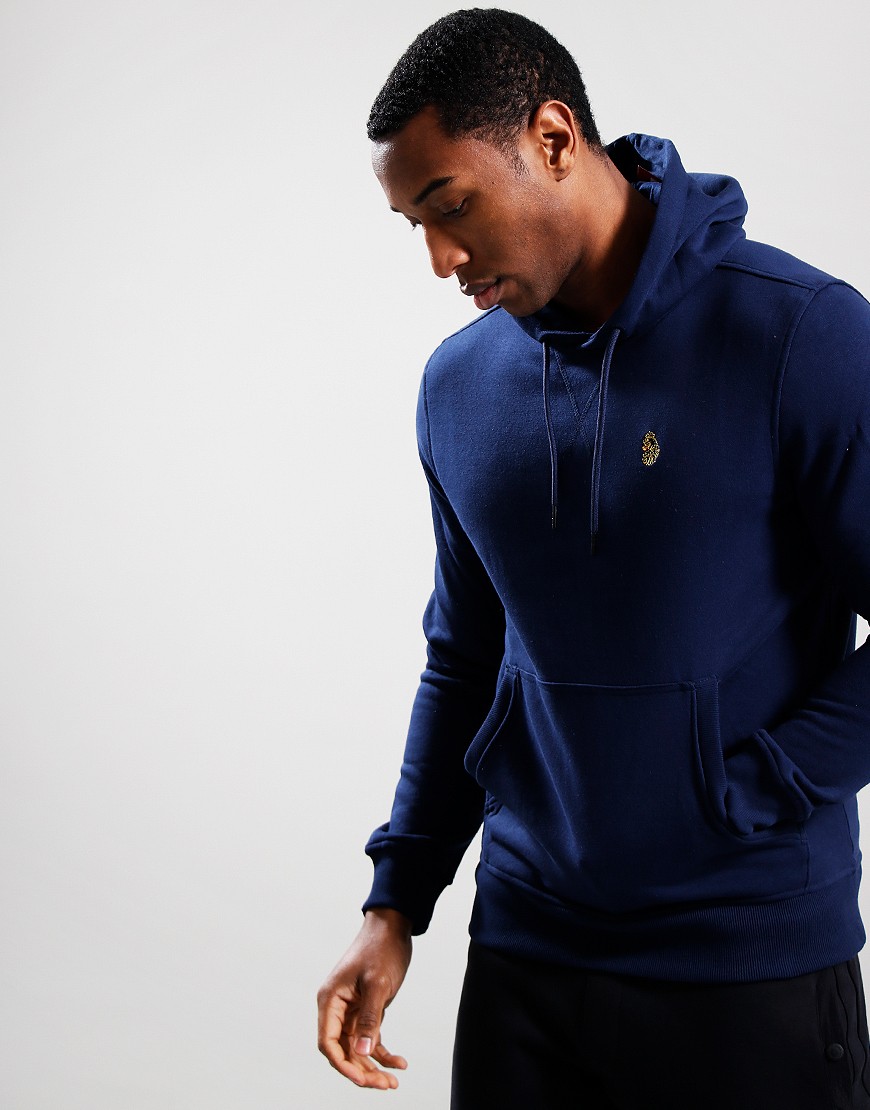 Luke 1977 Sneakerfreak Overhead Hoodie Navy - Terraces Menswear