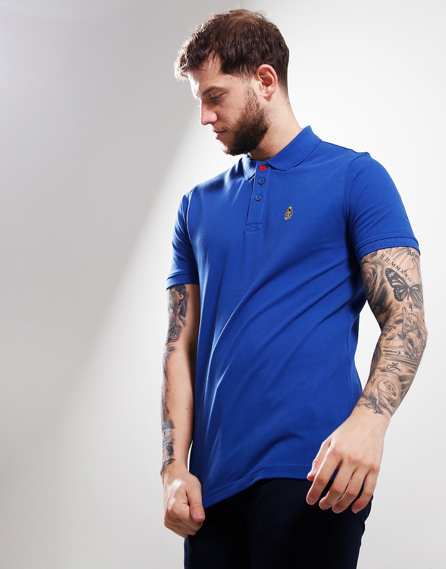 Luke 1977 Williams OTM Polo Shirt Lazuli Blue - Terraces Menswear