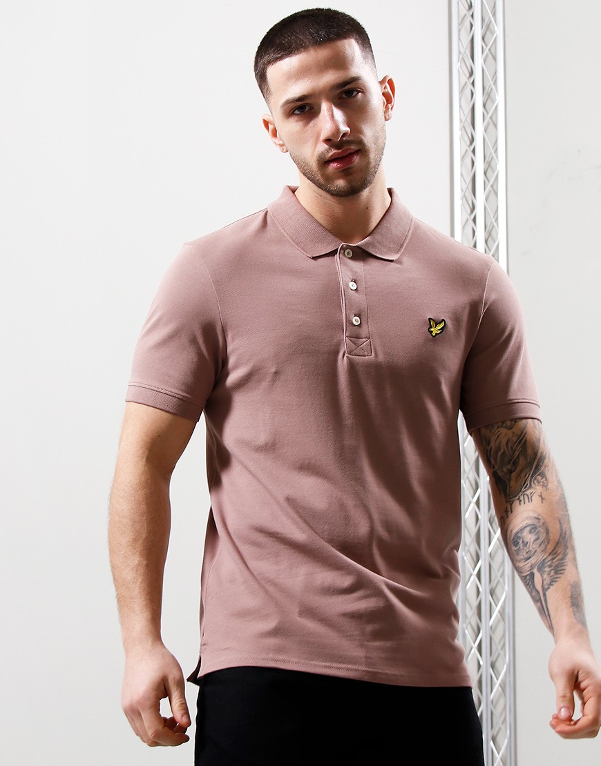 Lyle & Scott Plain Polo Shirt Hut Pink - Terraces Menswear