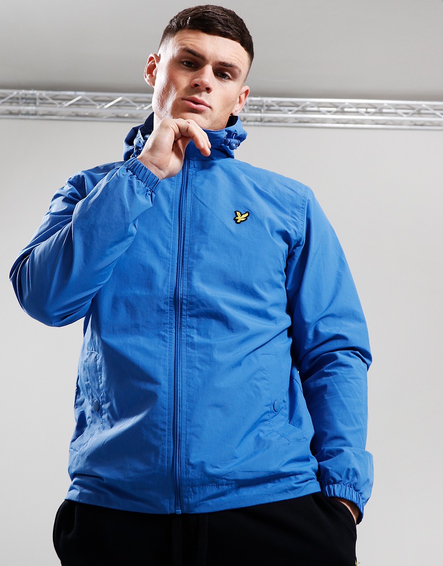 Lyle & Scott Zip Through Hooded Jacket Spring Blue - Terraces Menswear