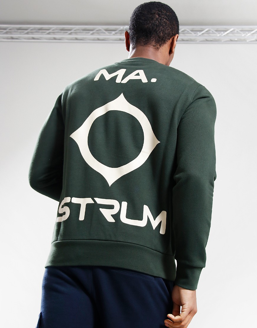 MA.Strum Back Logo Crew Sweat Oil Slick - Terraces Menswear