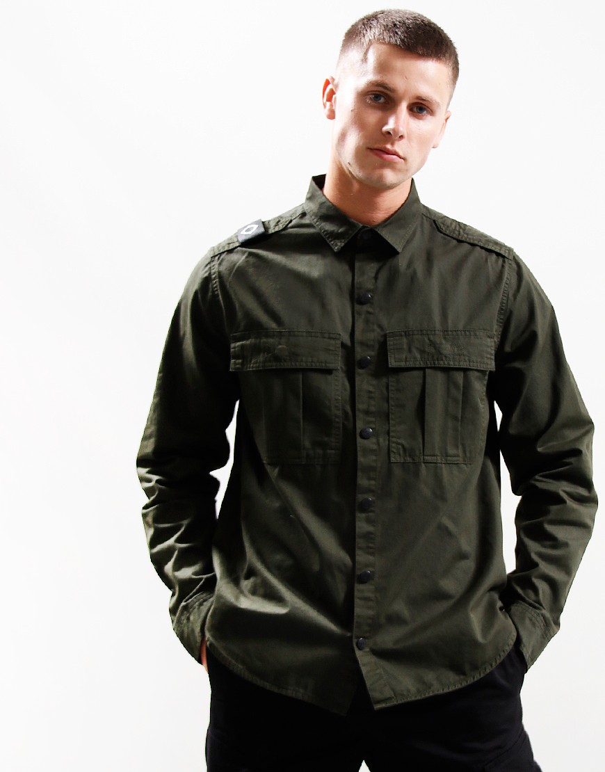 MA.Strum Patch Pocket Parade Overshirt Oil Slick - Terraces Menswear