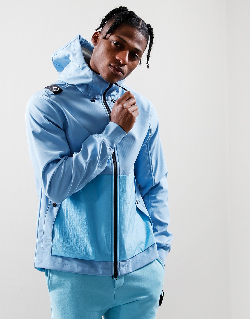 MA.Strum Softshell Hooded Jacket Sea Blue - Terraces Menswear