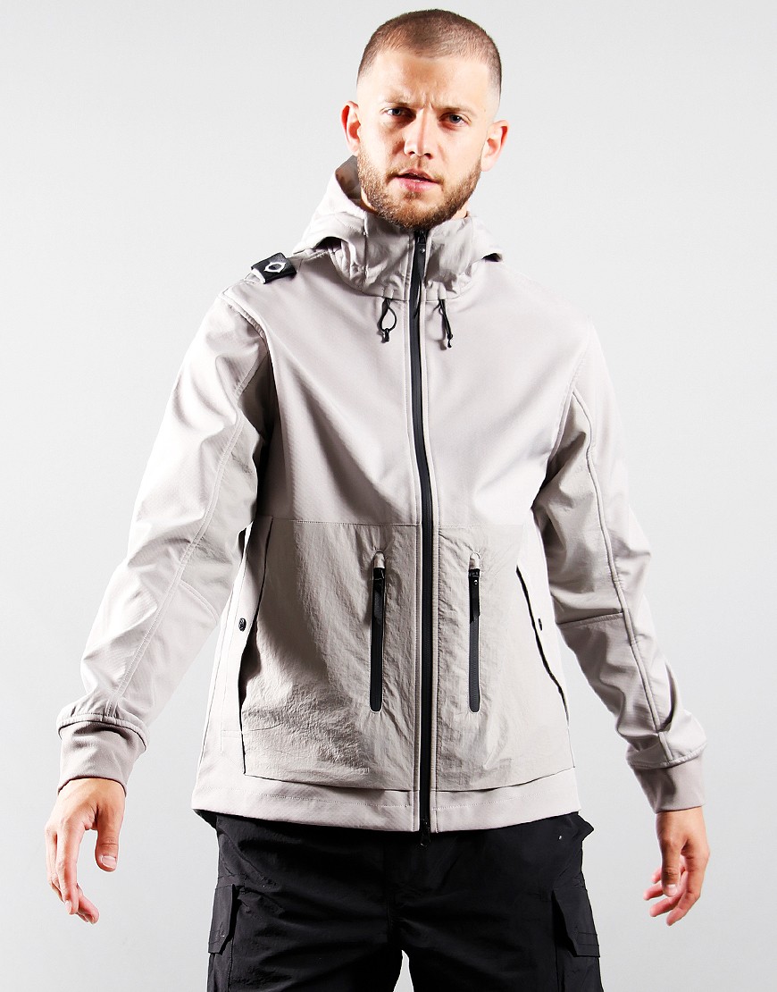 MA.Strum Softshell Hooded Jacket Quicksilver - Terraces Menswear