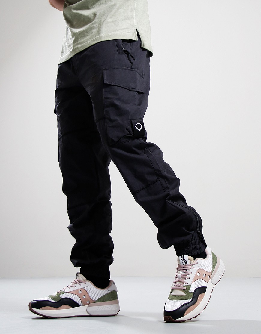 MA.Strum Tie Dye Cargo Pant Jet Black - Terraces Menswear